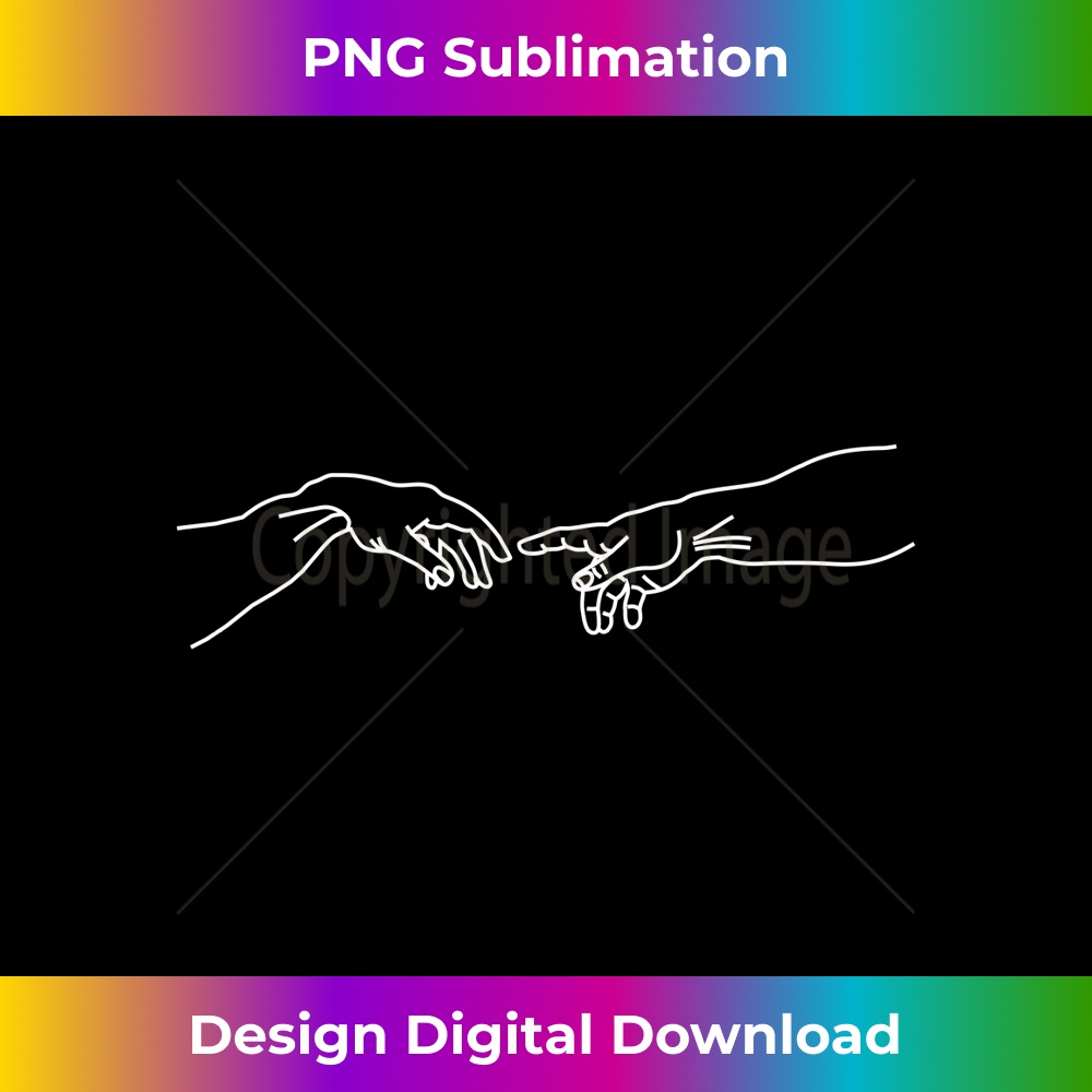 The Creation Of Adam Hands Michelangelo Line Art - Urban Sub - Inspire ...
