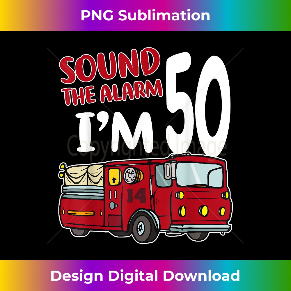 Fire Truck 50th Birthday Fireman Firefighter 50 Year Old - S | Inspire ...
