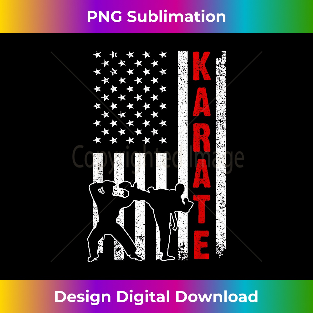 Funny American Flag Karate Art For Men Women Karate Lover - - Inspire ...