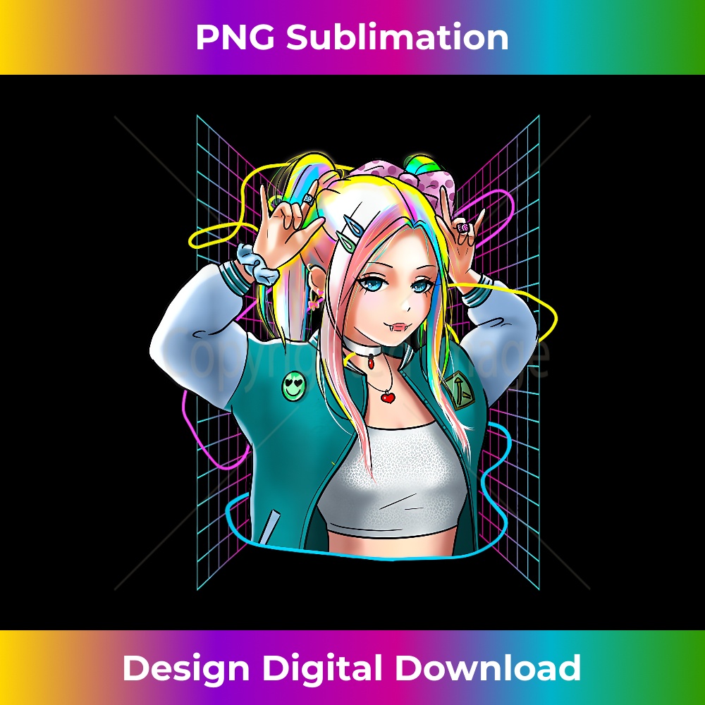 Futuristic Anime Girl Japanese Art Manga Anime - Chic Subl - Inspire Uplift