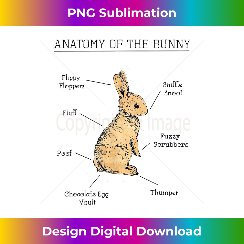 Anatomy Of The Bunny Cute Animal Love Rabbit Easter Funny - | Inspire ...