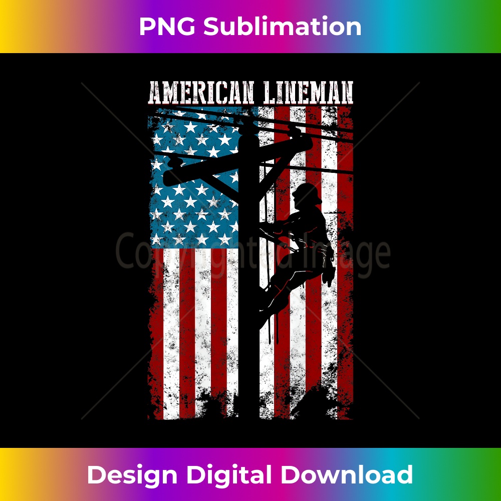 Lineman s American flag Electric Cable Patriotic Lineman - B | Inspire ...