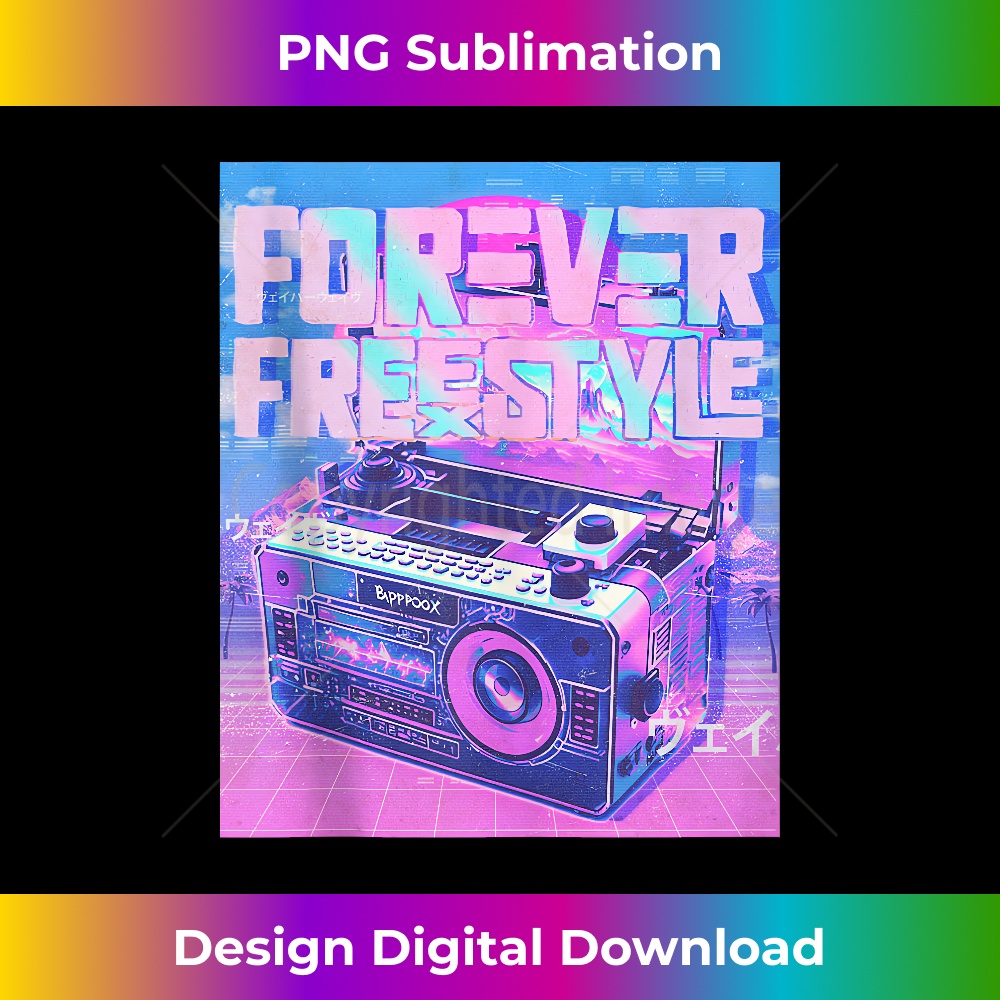 Forever Freestyle Hip Hop Old School Vaporwave Boombox - Sle | Inspire ...