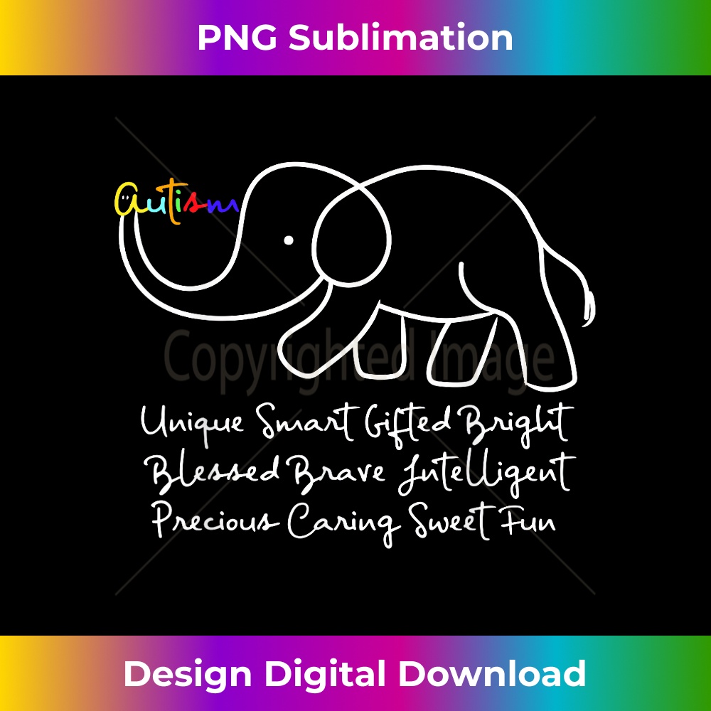 Autism Awareness Day Elephant Animal Autism - Luxe Sublimat - Inspire ...