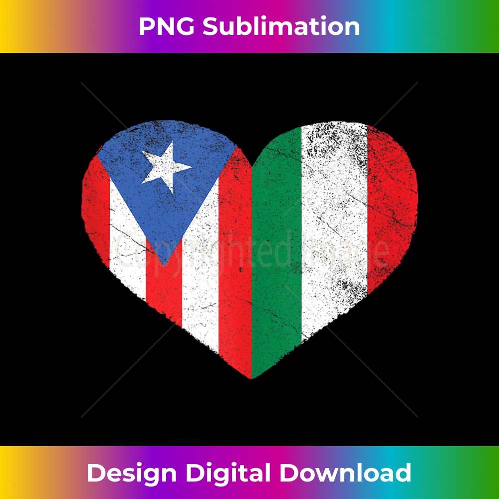 Italian Puerto Rican Flag Love Italy Puerto Rico Heart - Urb | Inspire ...