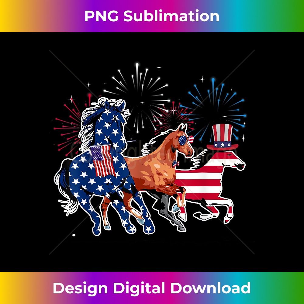Happy 4th Of July American Flag Red White Horse And Blue - A | Inspire ...