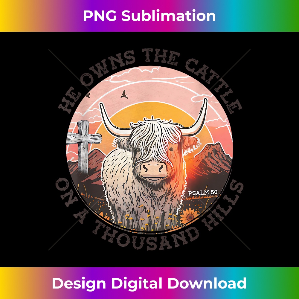 He Owns the Cattle on a Thousand Hills Psalm 50 Vintage Cow | Inspire ...