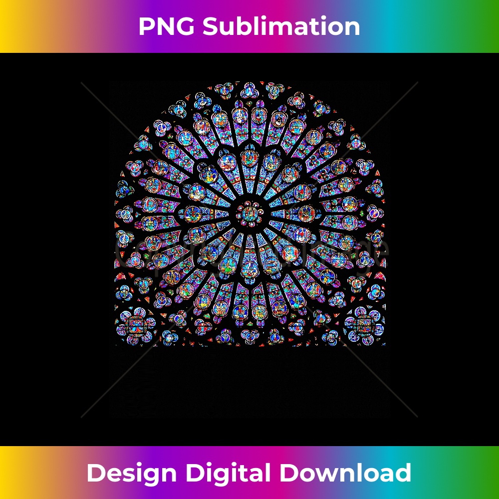 Notre Dame Stained Glass Rosetta Window - Vibrant Sublimatio | Inspire ...