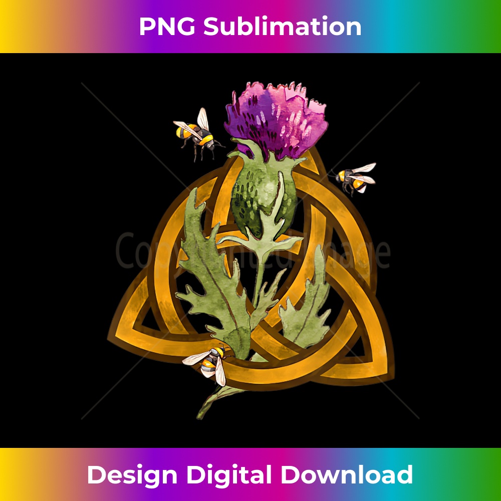 s Celtic Trinity Knot Triquetra Scottish Thistle and Bees - | Inspire ...