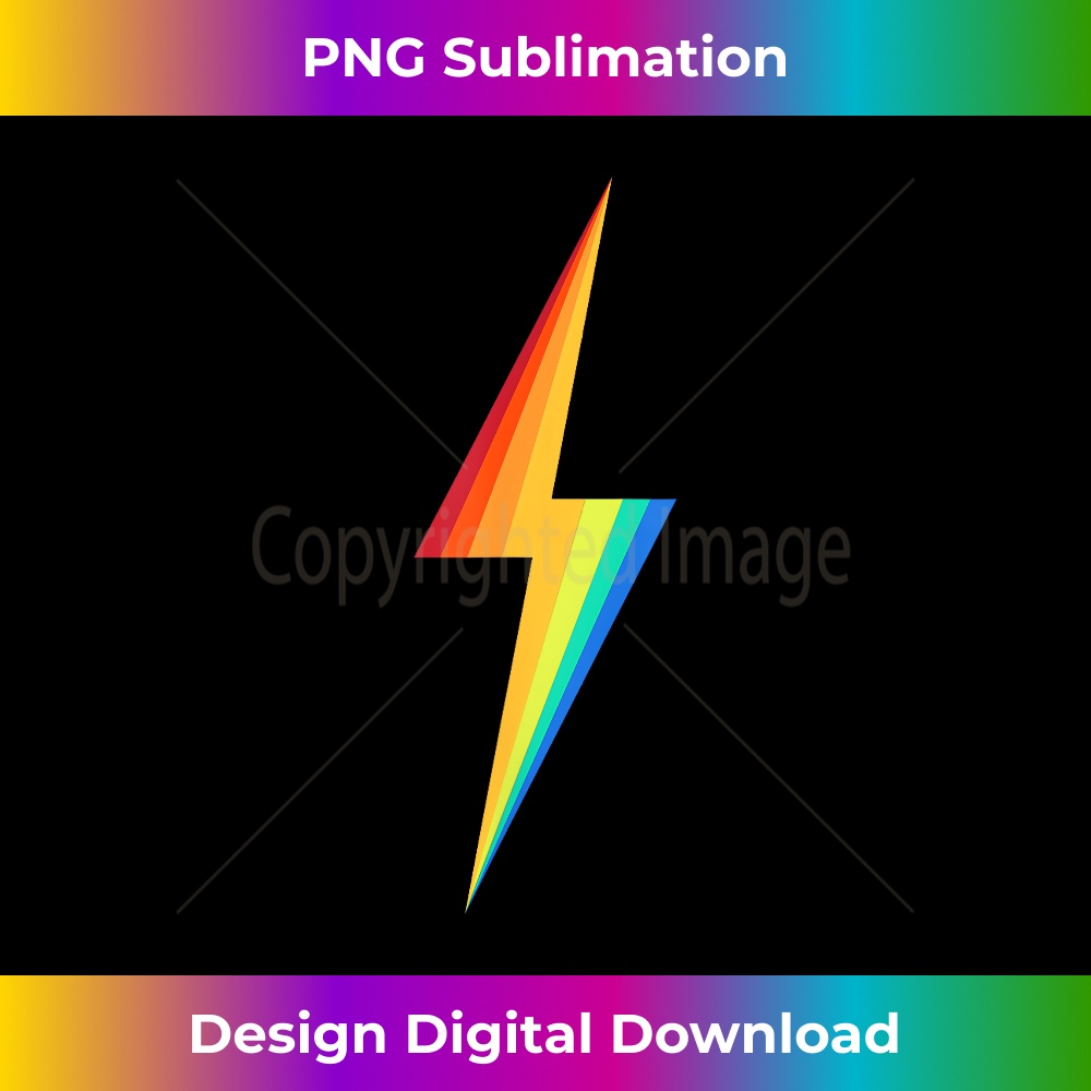 Rainbow Lightning Bolt Graphic - Timeless PNG Sublimation Do | Inspire ...