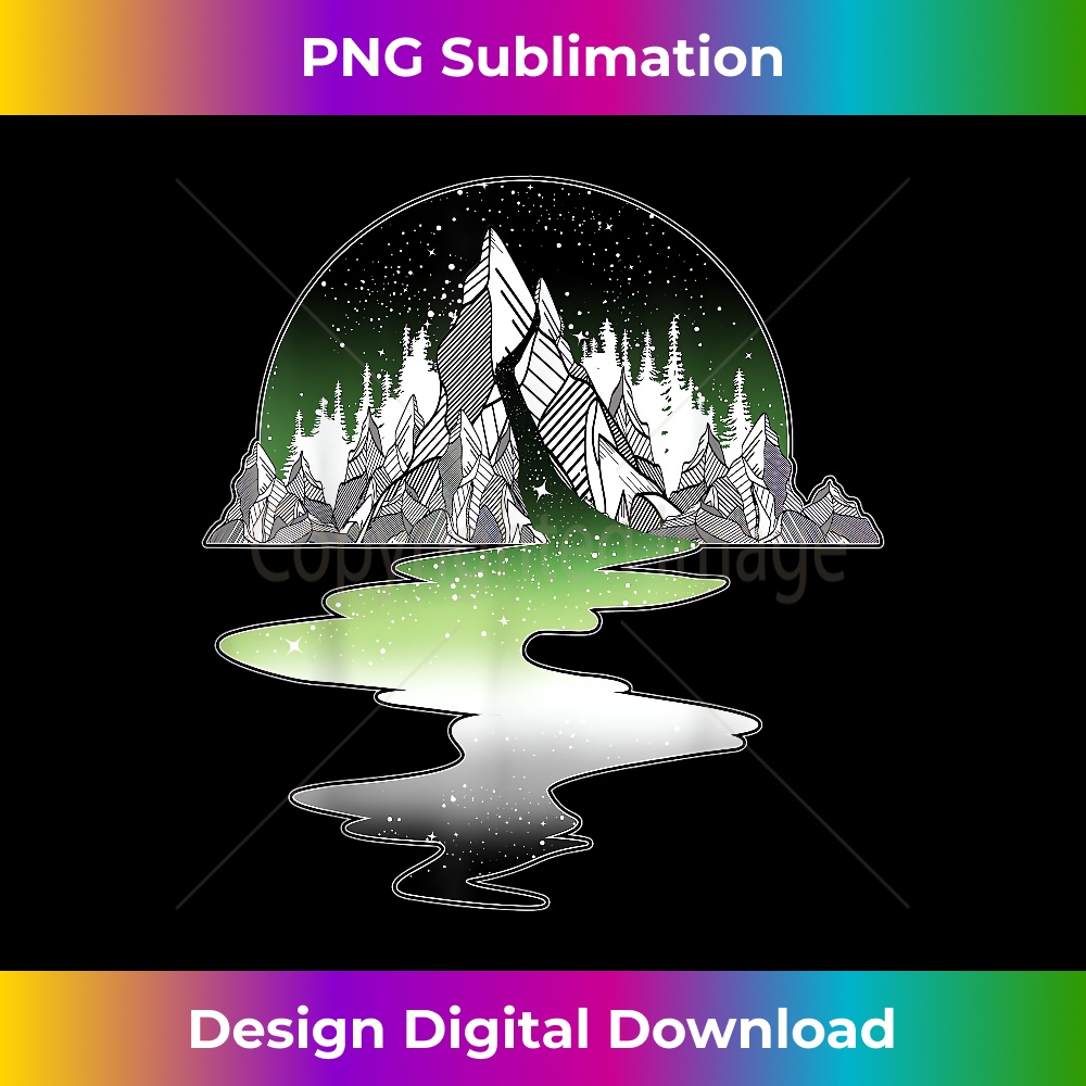 Aromantic Mountain LGBT with Asexual Aro Ace Pride Flag - Ti | Inspire ...