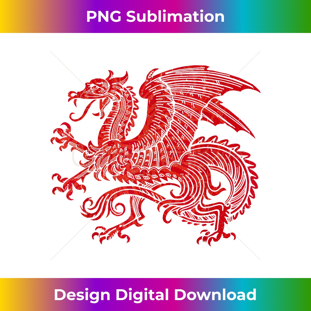 Red Fierce Dragon with Spiked Wings and Mandala Dragon Skin - Inspire ...