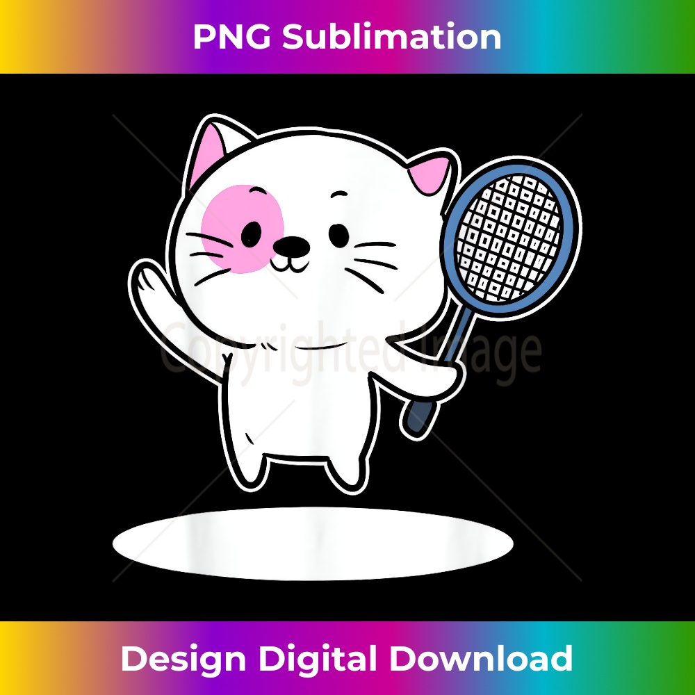 Cat Playing Badminton Badminton Player - Classic Sublimation | Inspire ...