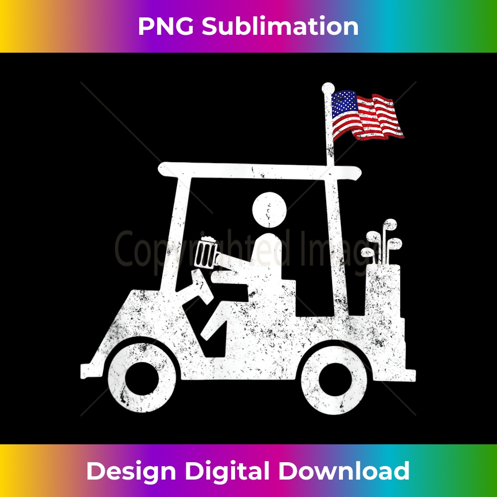 Beer Golfer Golf Cart with American Flag USA Golfing - Luxe | Inspire ...