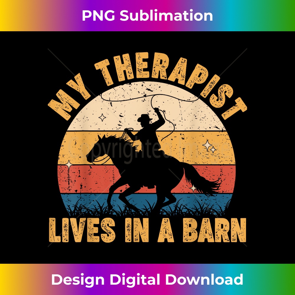 Mens Western Cowboy My Therapist Lives In Barn Horse Riding | Inspire ...