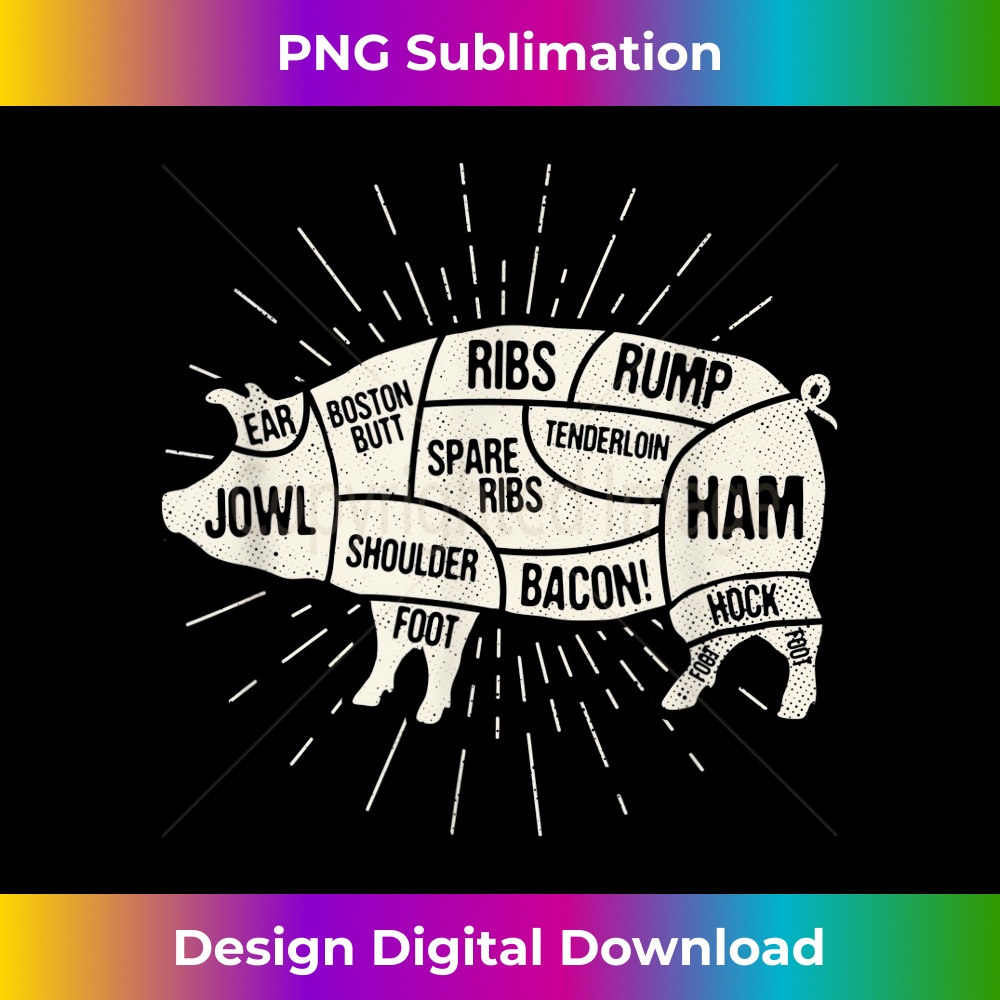 Bar Be Que Pig Meat Cuts Diagram Whole Hog Butcher Gift - In - Inspire ...