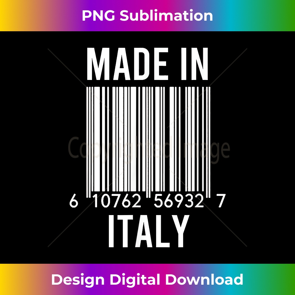Barcode Made In Italy - Contemporary PNG Sublimation Design | Inspire ...