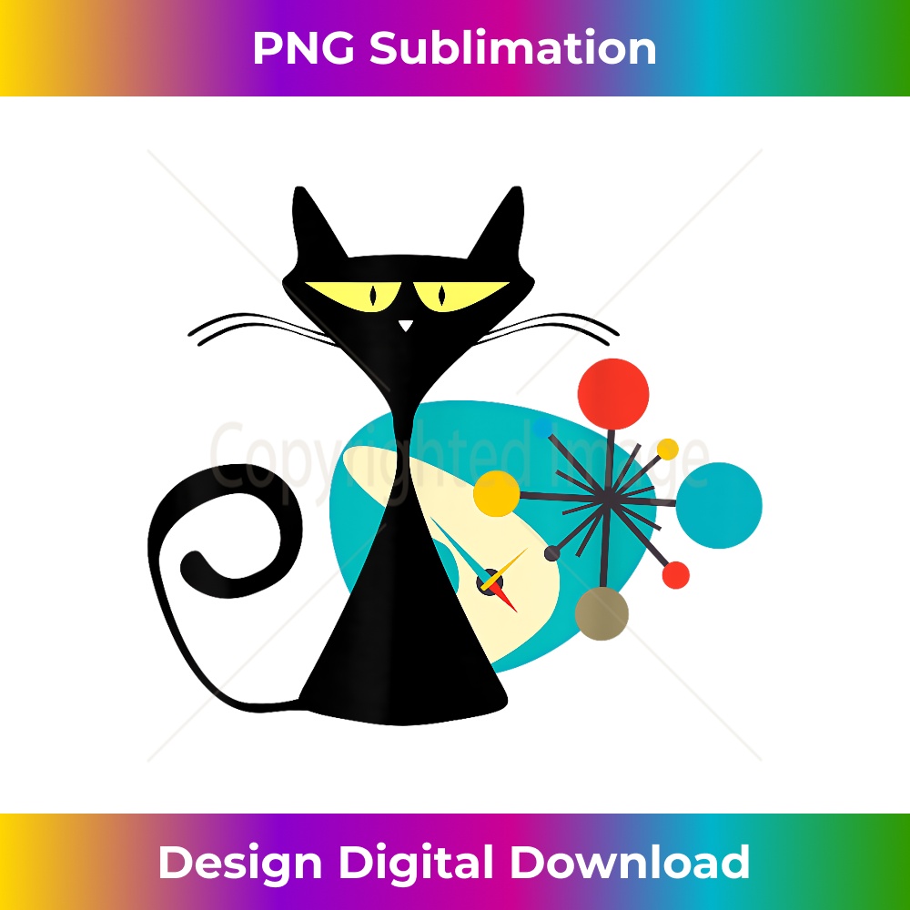 Midcentury Mid Century Cat Retro Atomic Age Space Modern - T | Inspire ...