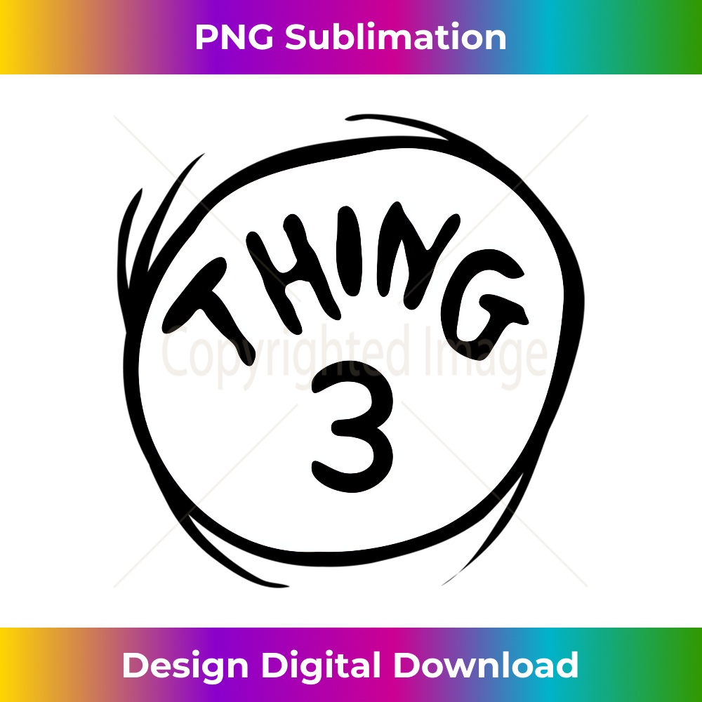 Dr. Seuss Thing 3 Emblem - Contemporary PNG Sublimation Desi | Inspire ...