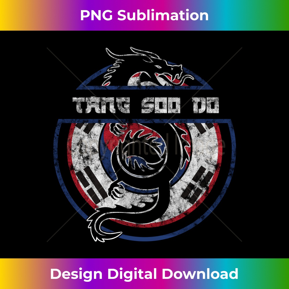 Tang Soo Do Martial Arts Dragon Korean Flag - Bohemian Subli | Inspire ...