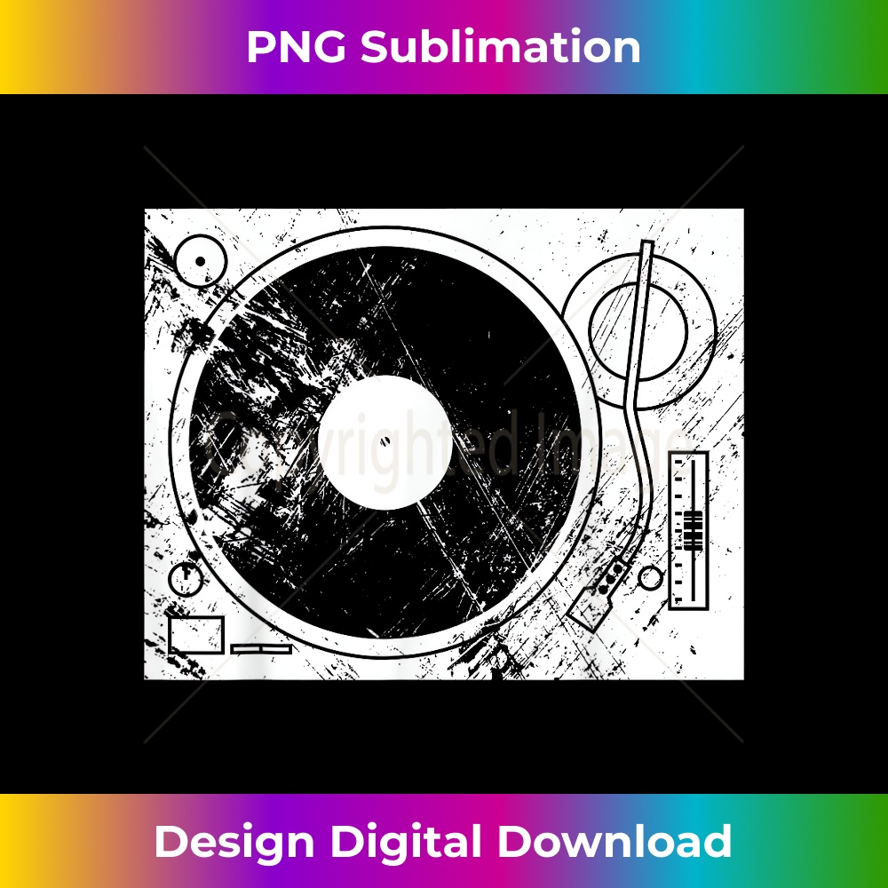 Distressed Record Player Turntable Vinyl DJ - Urban Sublimat | Inspire ...