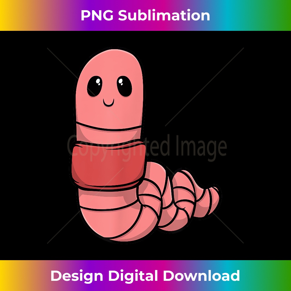 Cute Baby Earthworm Chibi Kawaii - Edgy Sublimation Digital | Inspire ...