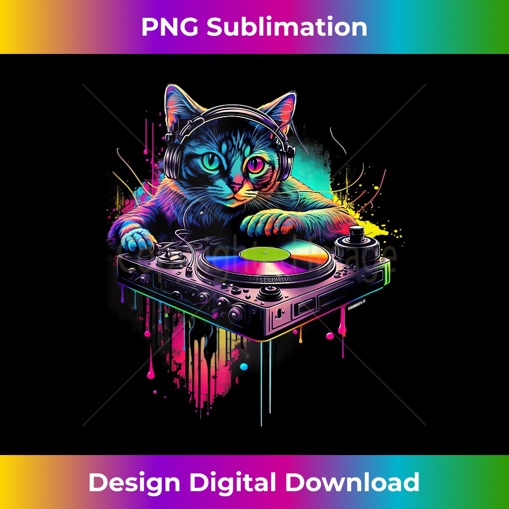 Party Disco Cat DJ Cat House Cat Rainbow DJ Cat Kitty - U | Inspire Uplift