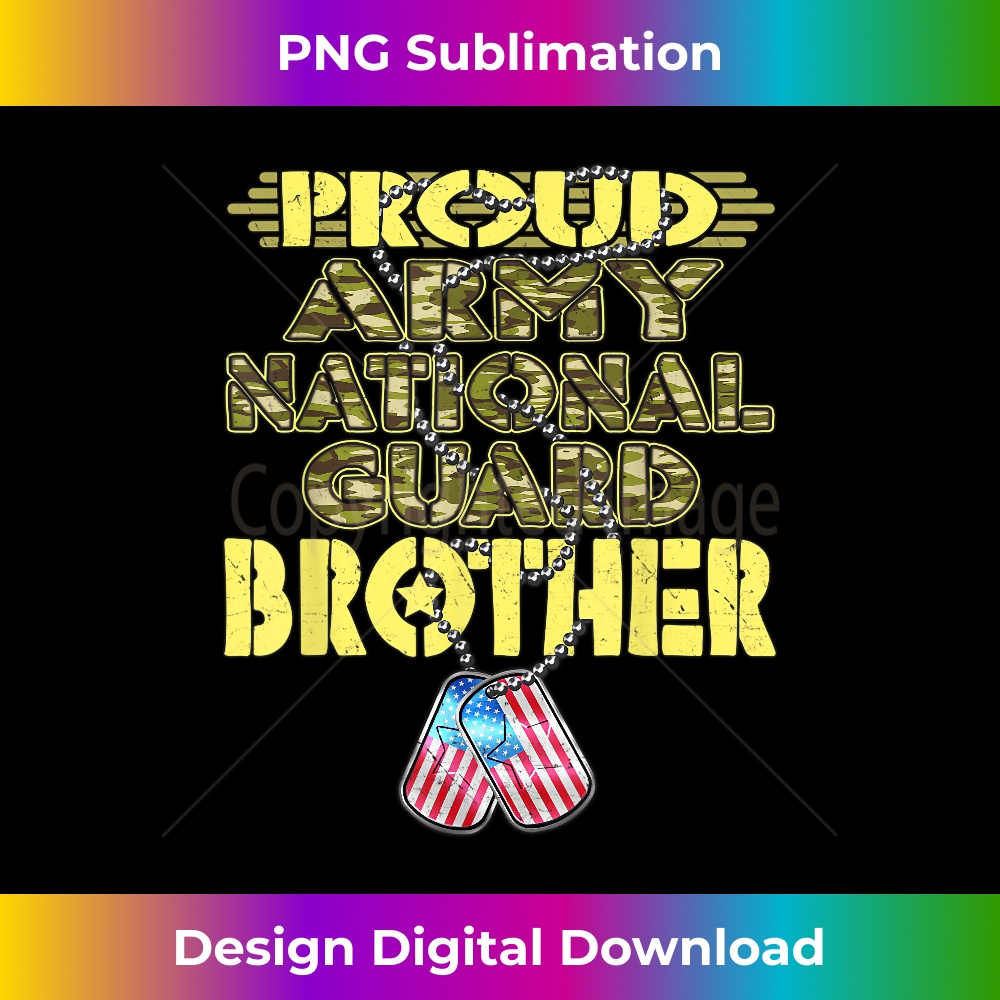 Proud Army National Guard Brother Dog Tags Military Sibling | Inspire ...