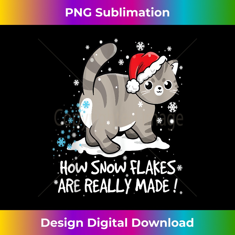 Funny How Snow Flakes Are Really Made Cute Santa Cat X-mas - | Inspire ...