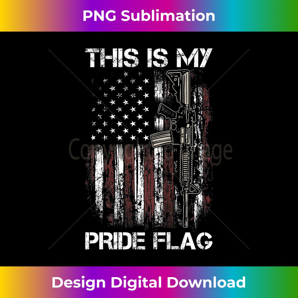 This Is My Pride Flag Gun USA American 4th of July (ON BACK) | Inspire ...