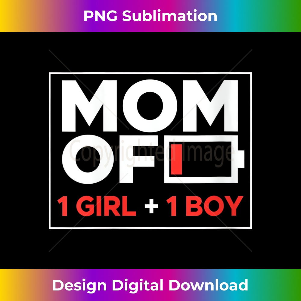 s Mom of 1 Girl 1 Boy Low Battery Tired Mom Mother's Day - S | Inspire ...