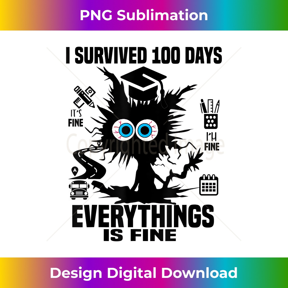 100 Days Of School Cat Survived 100 Days 100th Day of School | Inspire ...