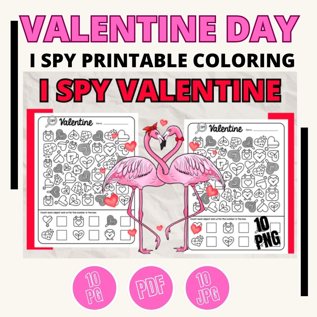 I SPY Valentine's Day Printable Puzzle Game Activity Look an - Inspire ...