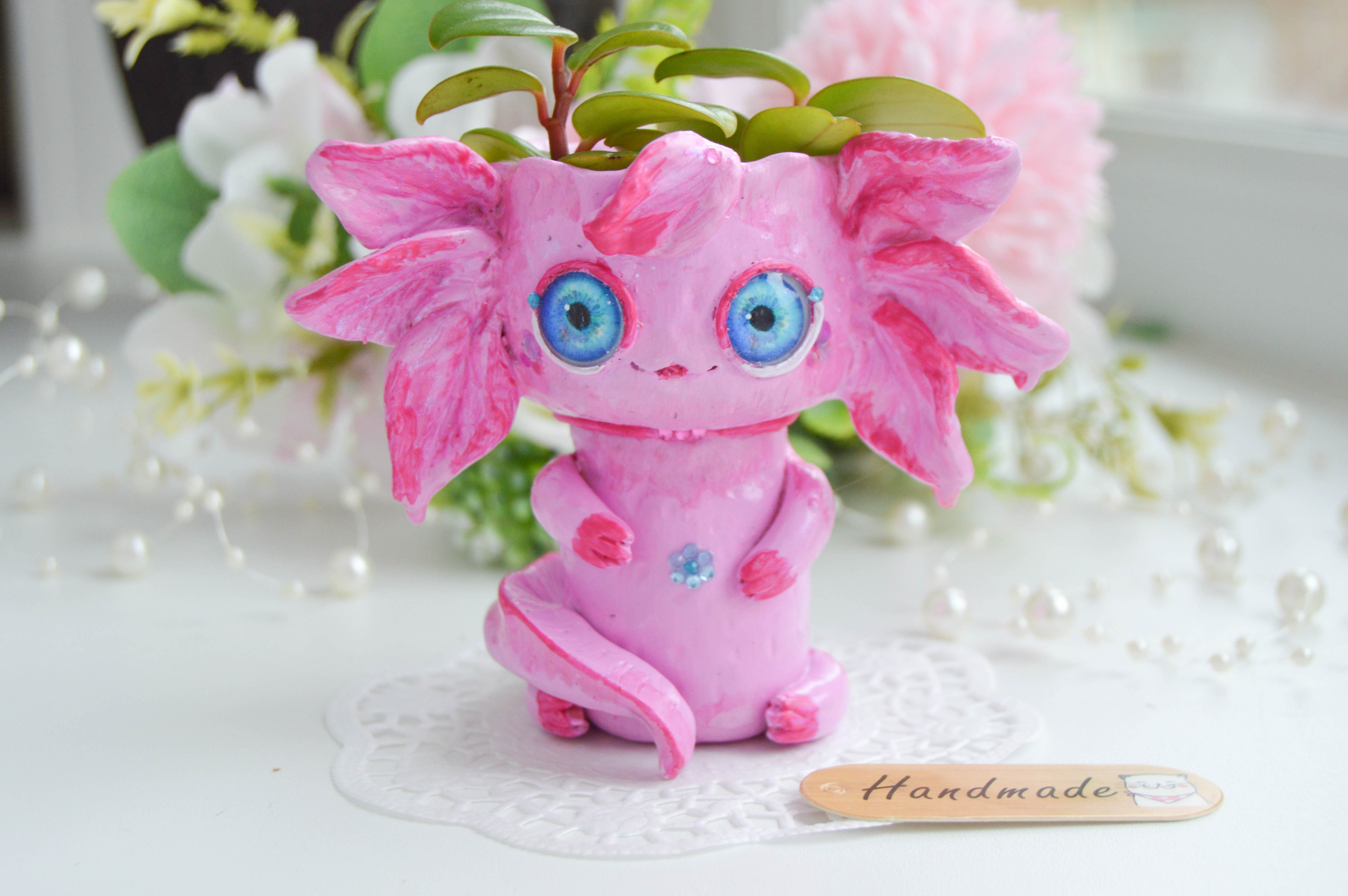 Axolotl pot axolotl handemade axolotl decor cute axolotl axo - Inspire ...