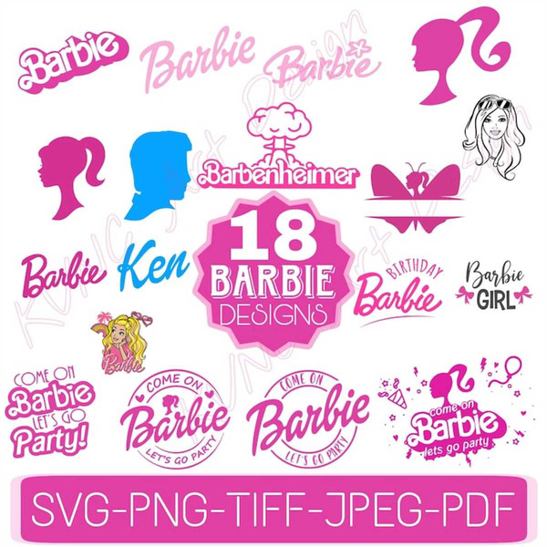 Barbie Svg, Barbie svg Bundle, Barbie Icon Bundle, Barbie Op | Inspire ...