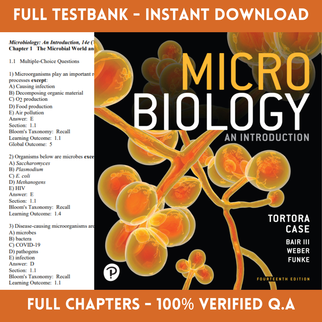 Test Bank For Microbiology An Introduction, 14th edition Ger - Inspire ...