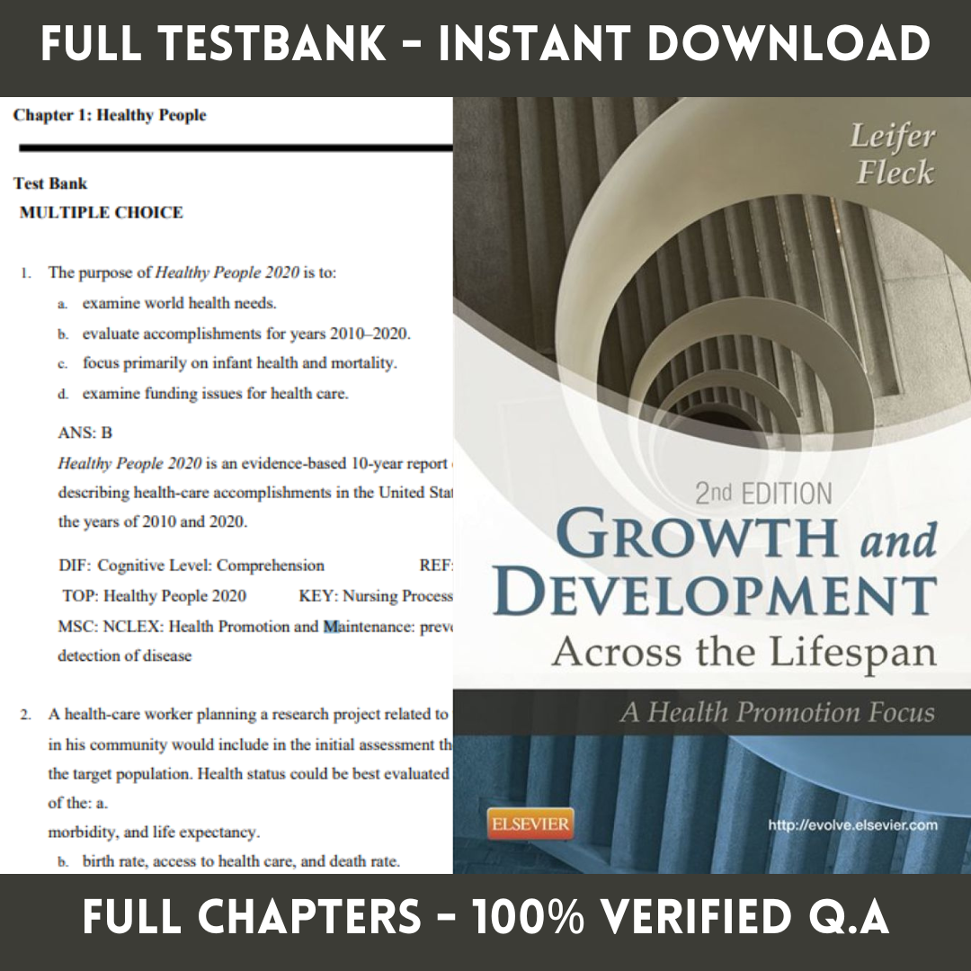 Test Bank For Growth and Development Across the Lifespan 2nd | Inspire ...