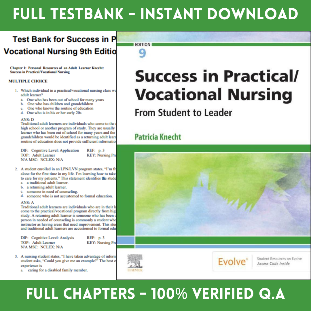 Latest 2023 Success in Practical Vocational Nursing 9th Edit | Inspire ...