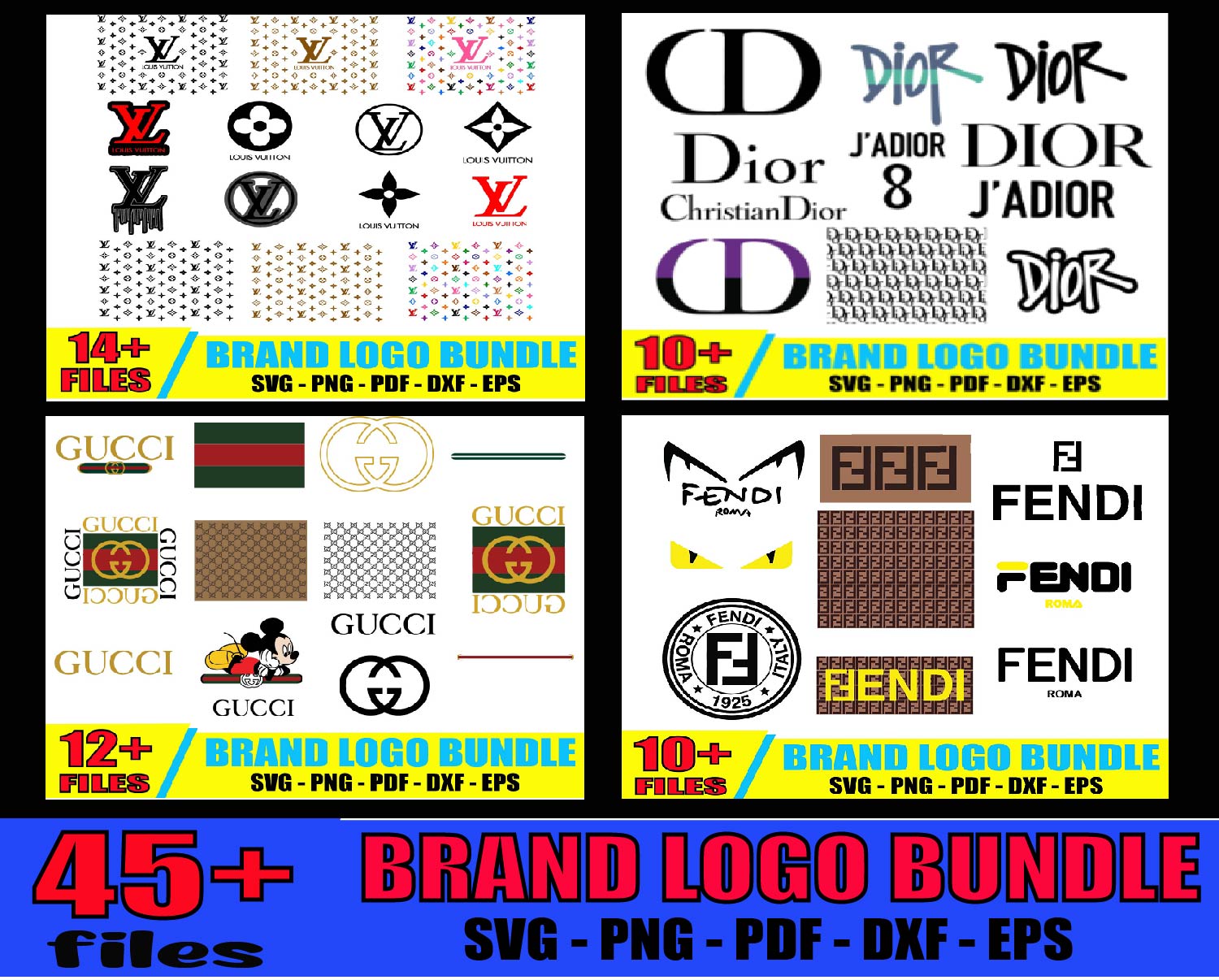 Famous Brand Logo Bundle Svg, Logo Bundle Svg, Luxury Brand | Inspire ...