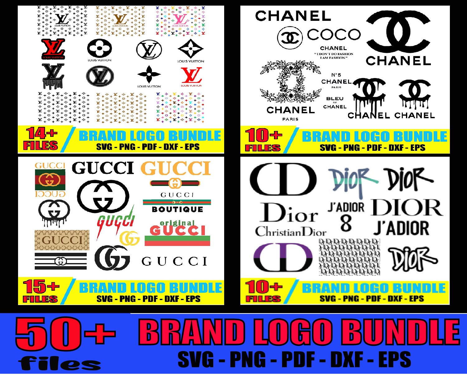 Brand Logo Bundle Svg, Bundle Logo Svg, Luxury Brand Logo Sv | Inspire ...