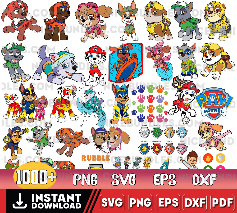 PAW Patrol Designs Bundle Layered Items- UNIQUE DESIGN- Laye | Inspire ...