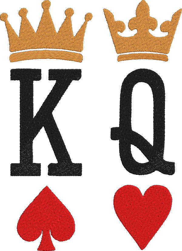 King and Queen KQ Signs with Crown | Inspire Uplift
