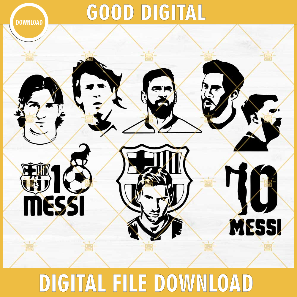 Messi SVG Bundle, Lionel Messi SVG, Soccer SVG, Football Arg - Inspire ...