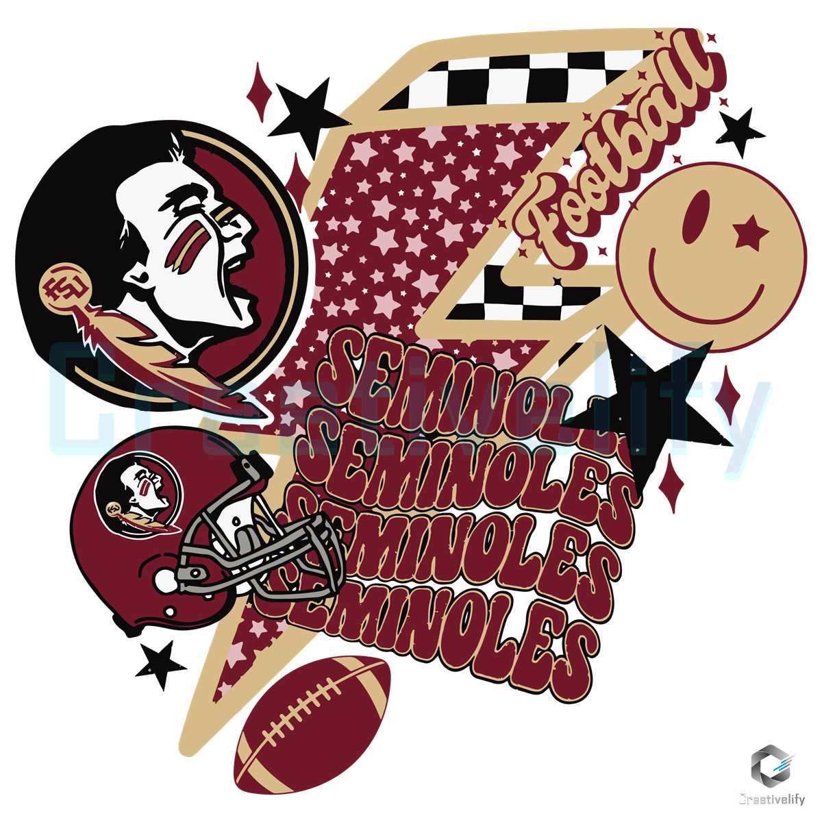 FSU Seminoles Football SVG Florida Collage Cricut File,NFL s | Inspire ...