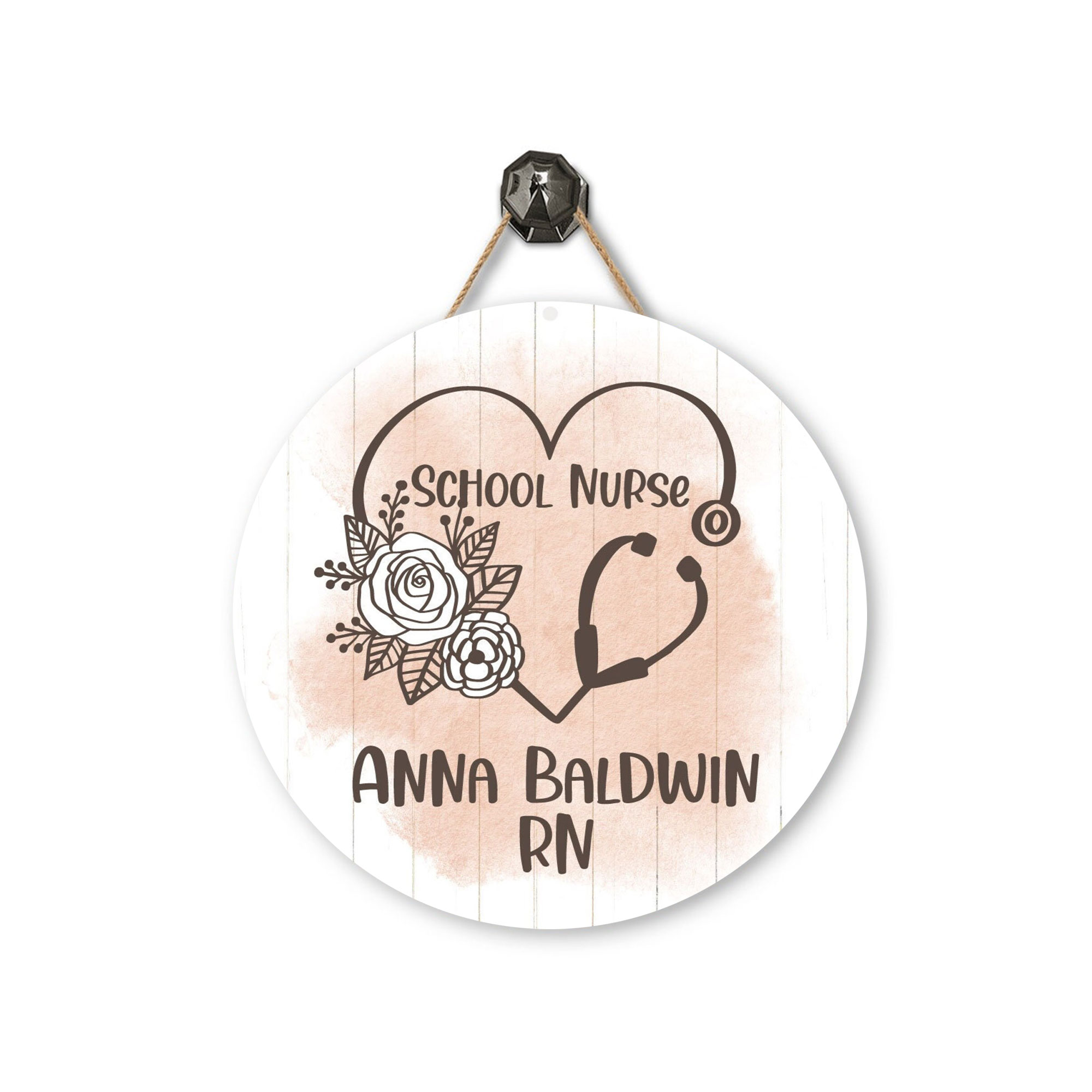 Nurse Door Sign New Nurse Gift School Nurse Sign Personalize | Inspire ...