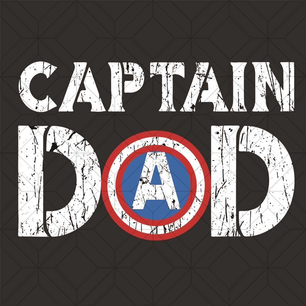 Captain Dad Superhero Men Fathers Day Svg, Fathers Day Svg, | Inspire ...