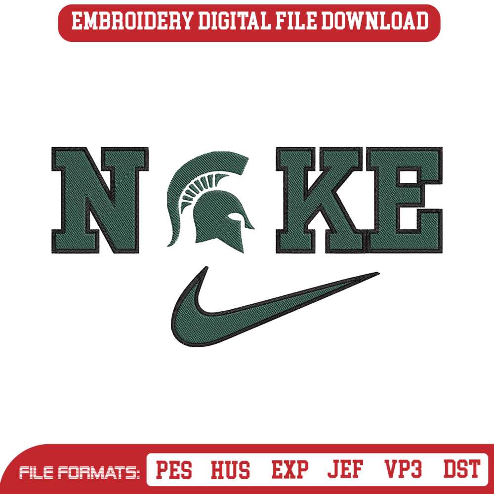 Nike Michigan State Spartans Logo NCAA Embroidery Design Fil | Inspire ...
