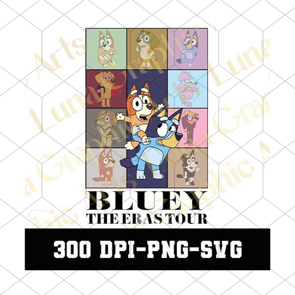 Bluey The Eras Tour SVG, Blue Dog Svg, Bluey Friends SVG, Bl - Inspire ...