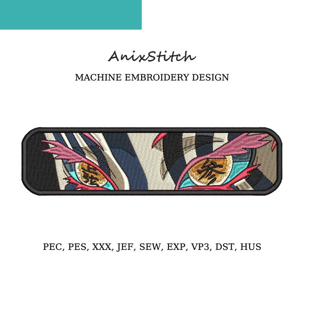 Anime Akaza Eyes Embroidery Design 14 - Inspire Uplift