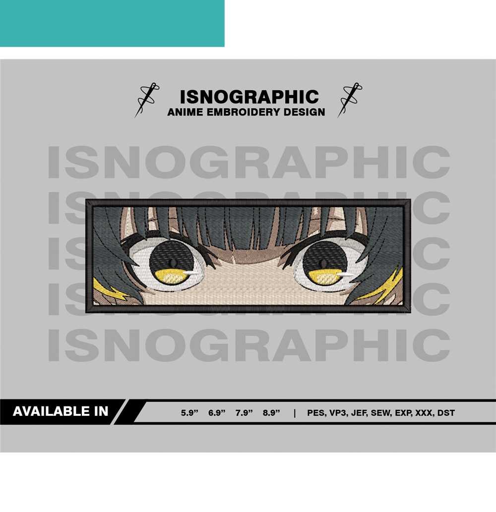 Anime Meguru Bachira Eyes Inspired Embroidery Design Files - Inspire Uplift